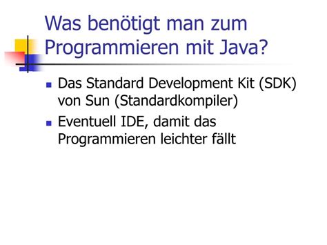Ppt Lernen Der Programmiersprache Java Powerpoint Presentation Free
