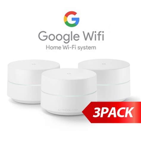 Google Wifi AC Mesh WiFi Router System Pack Up To Sq Ft Coverage Cellular Stockpile