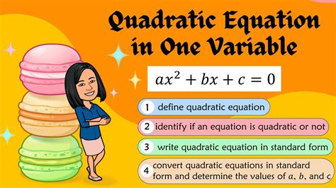 Quadratic Equation In One Variable Youtube