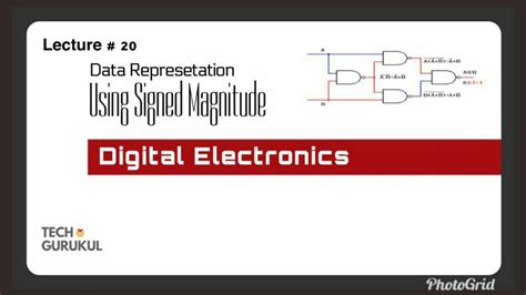 27 Data Representation Using Signed Magnitude Digital Electronics Tech Gurukul Youtube