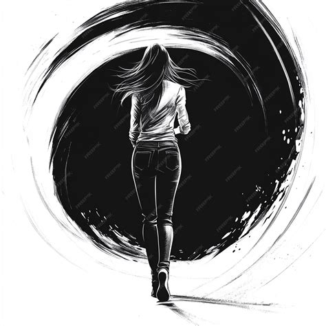 Walking With Confidence Bold And Beautiful Illustration Of A Womans