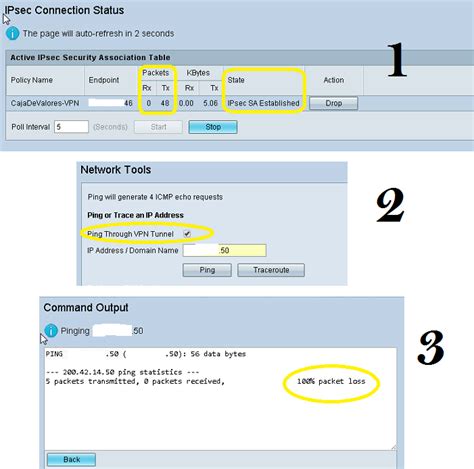 Cisco RV VPN Router Site To Site VPN Status Established BUT RX Counter Is Cisco