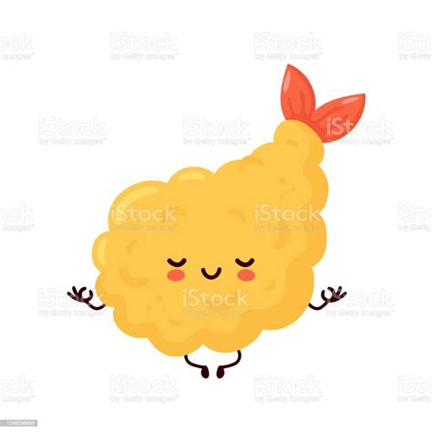Cute Happy Funny Tempura Shrimp Stock Illustration Download Image Now