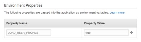 Amazon Web Services Accessing An Elastic Beanstalk Environment Property From An Ebextensions