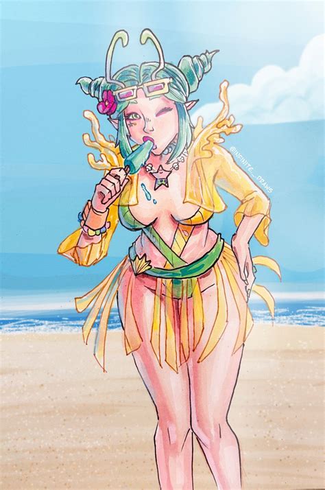 Rule 34 1girls 2d Alien Alien Girl Antennae Antennae Anatomy Beach