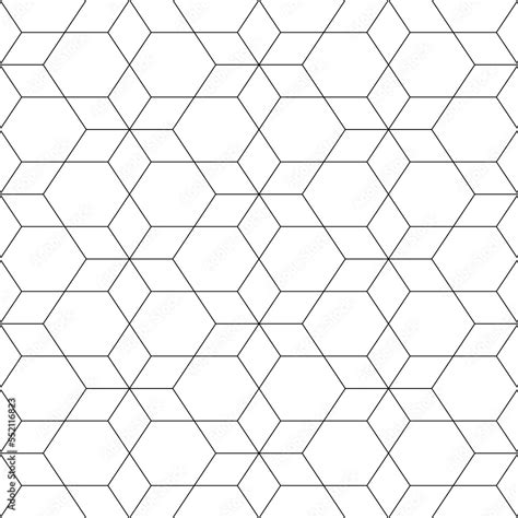 Seamless Mosaic Pattern Rhombuses Hexagons Ornament Grid Background