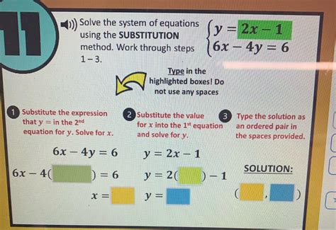 Solved Substitution Method