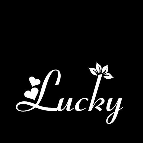 Lucky Names Logo Lucky You Graffiti Typography Vector Lucky You
