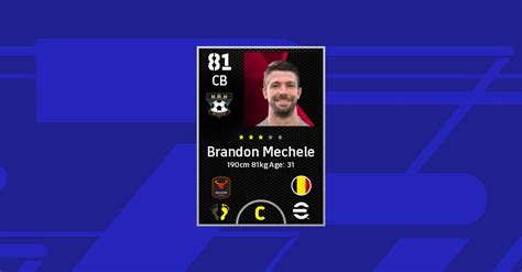 Brandon Mechele Efootball Stats