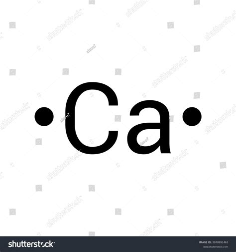 Lewis Dot Structure Calcium Stock Vector Royalty Free 2070991463