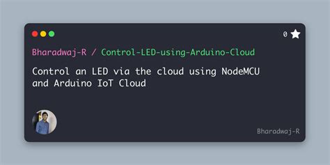 GitHub Bharadwaj R Control LED Using Arduino Cloud Control An LED Via The Cloud Using NodeMCU