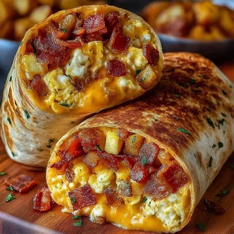 Amazing 5 Minute Bacon Egg Cheese Breakfast Burritos
