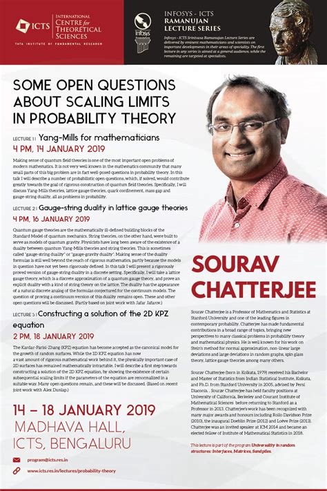 Some Open Questions About Scaling Limits In Probability Theory ICTS