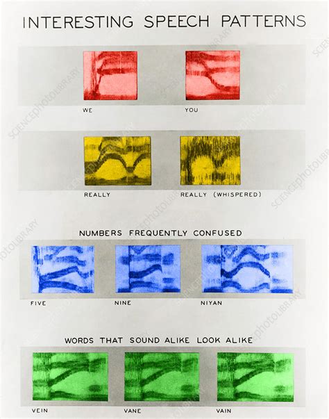 Speech Patterns Stock Image C017 3868 Science Photo Library