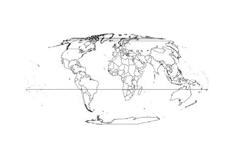 R Lines On Reprojected Sp Objects With Mollweide Projection