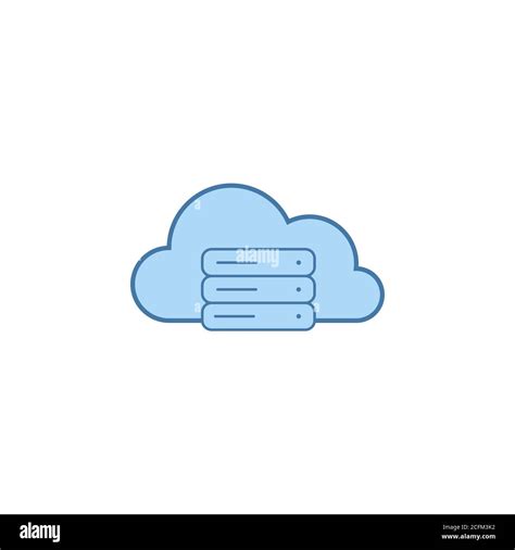 Servers And Clouds Cloud Computing Concept Stock Vector Illustration Isolated On White