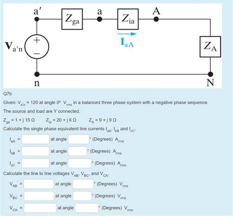 Solved Q6b What Is The Phase Sequence Of Each Of The Chegg Com