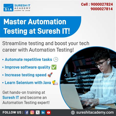Join Suresh It To Master Automation Testing And Take Your Career To New