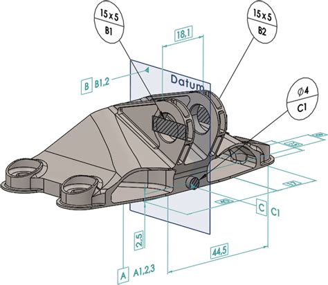 Combination Of Rectangular Datum Target Areas B1 2 And Inspection
