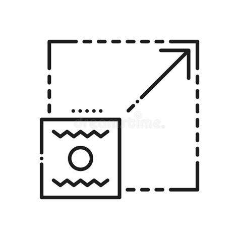 Reduce Expand Resize And Scale Vector Line Icon Stock Vector Illustration Of Direction