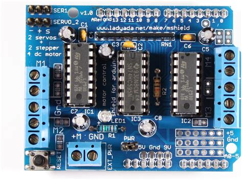 Motor Shield With 2x L293d Stepper Motor Servo Driver Bigamart