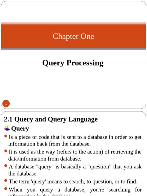Ch 1 Query Processing And Optimization 2 Pdf Databases