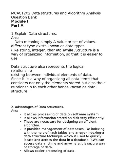 Data Structures Module 1 Copy Mcact202 Data Structures And