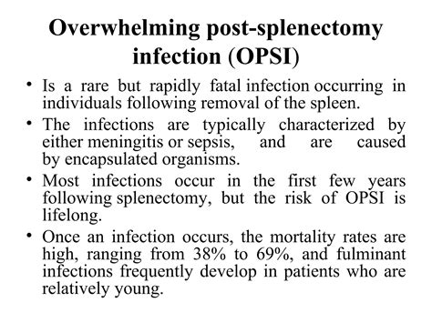 Opsi Splenectomy By Dr Aryan Ppt