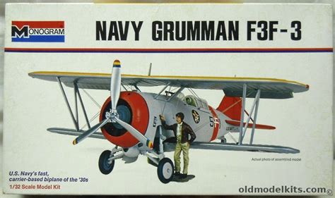 Monogram 132 Navy Grumman F3f 3 F3f3 White Box Issue 6851 0225