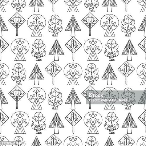벡터 손으로 그려진된 완벽 한 패턴 장식 양식된 유치 한 나무 낙서 스타일 부족 그래픽 그림입니다 장식 귀여운 손 그림 낙서 만화 스케치 완벽 한 패턴의 시리즈 가을에 대한