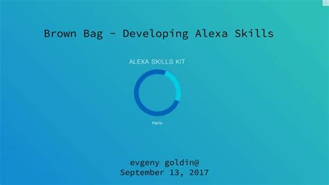 Alexa Skills Ppt