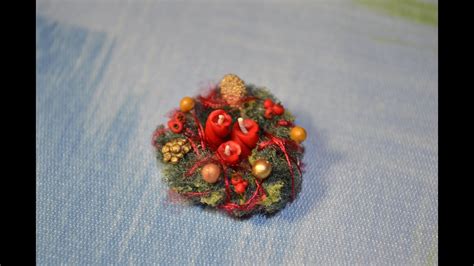 Рождественский подсвечник (кукольная миниатюра). - YouTube