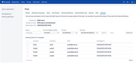 License Usage Center Eap Crowd Data Center 71 Atlassian Documentation
