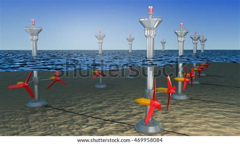 Tidal Energy Illustration 3d Illustration Stock Illustration 469958084