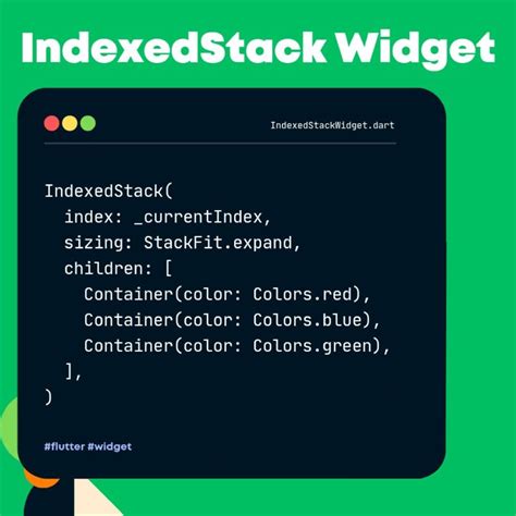 Hello Flutter Developers 📲 Did You Know About The Indexedstack Widget
