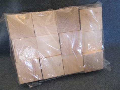 One Dozen Solid Wood Blocks 1 3 4 Sized Wooden Blocks Craft Supply 12 Count Of Wooden