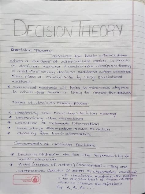 Decision Theory Pdf