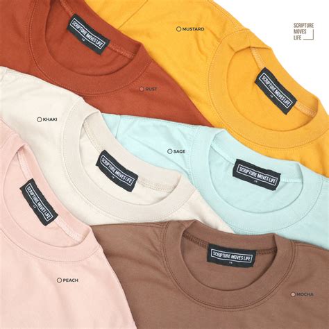 Basic Tee Earth Tone Collection Scripture Moves Life
