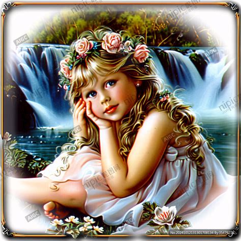 Ai创作图女孩无框画 无框画女孩 魅力金娃娃装饰画艺术 小女孩装饰画 女孩装饰画 花仙子装饰画 仙女装饰画 童话装饰画 唯美女孩装饰画 可爱