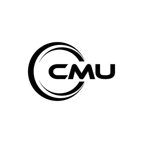 CMU Letter Logo Design In Illustration Vector Logo Calligraphy Designs For Logo Poster