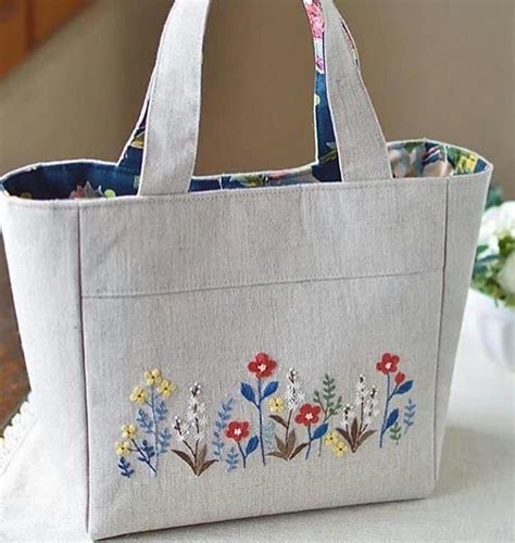 ایده های تزیین کیف های پارچه ای با هنر گلدوزی🌹🌹 Follow👉bamanbedooz