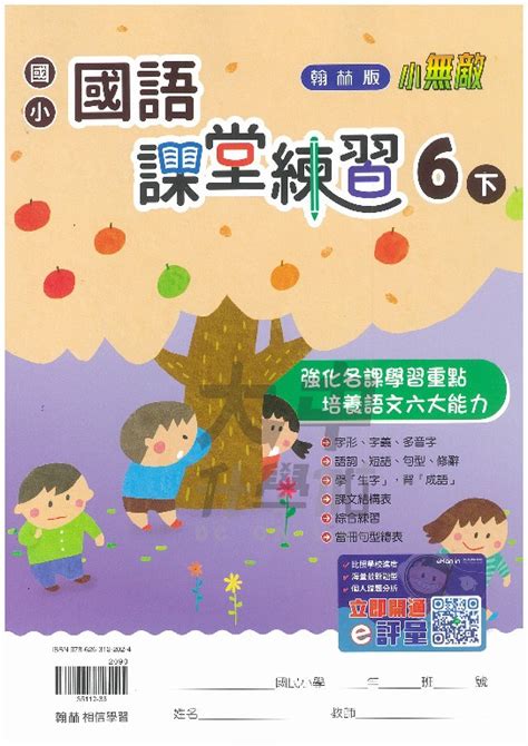 翰林國小課堂練習國語6下 大中升學加