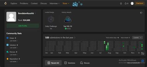 Kaushik Bendalam On Linkedin Sql Leetcode Dataanalytics