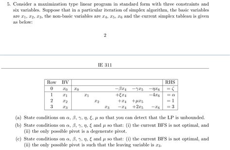 Solved Consider A Maximization Type Linear Program In