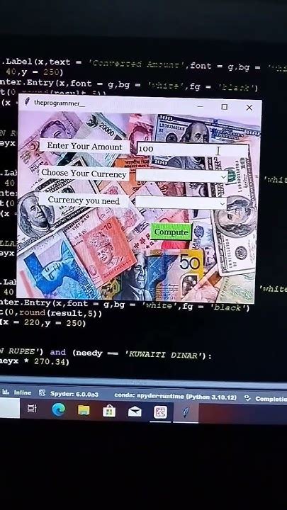 Currency Converter Using Python Coding Python Pythonprogramming Currency Youtubeshorts