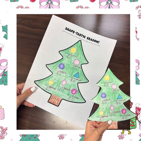 Christmas Tree Polygons Activity Geometry Math Craft Sides