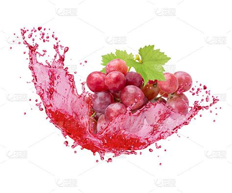红葡萄汁飞溅分离