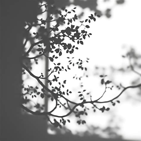 A Tree With A Shadow On It And The Sun Shining Through The Branches