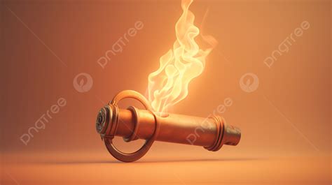 회색 배경에 불타는 구리 불 파스텔 배경에 불이 붙은 횃불의 3d 렌더링 고화질 사진 사진 배경 일러스트 및 사진 무료 다운로드 Pngtree