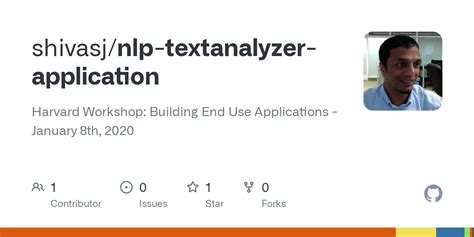 github shivasj nlp textanalyzer application harvard workshop building end use applications